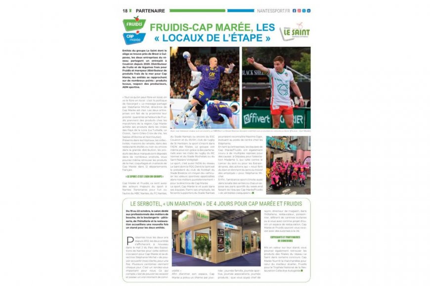 Fruidis - Cap Marée, les locaux de l'étape - Actualités FCN, HBCN ...